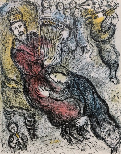 Marc Chagall, King David With His Lyre, 1979, Original Lithographie bei ...