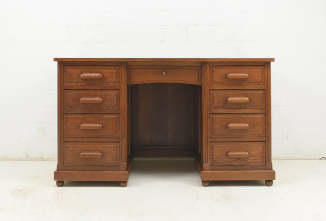 Art Deco Desk in Oak, 1930s for sale at Pamono