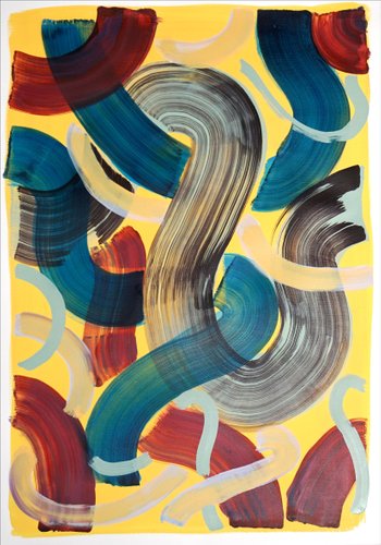 Natalia Roman, Urban City Flow, 2022, Acryl auf Aquarellpapier bei Pamono kaufen