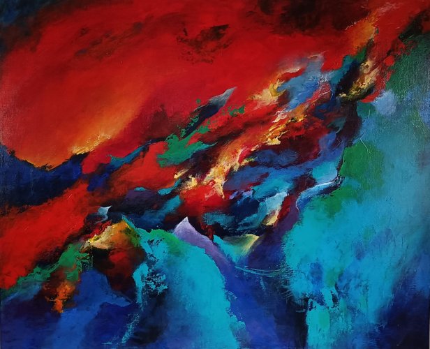 Christiane Hess, Loeil Du Temps, 2022, Öl auf Leinwand bei Pamono kaufen