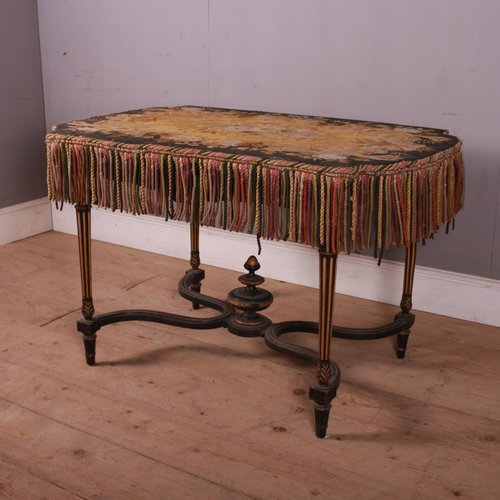 French Ebonised and Gilt Center Table for sale at Pamono