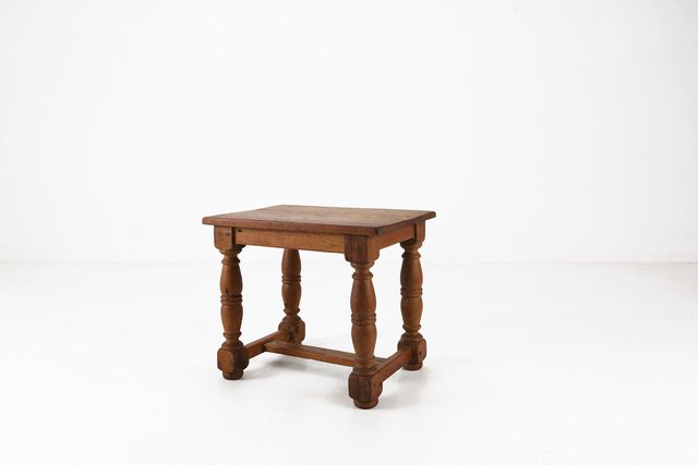 Antique Oak Wooden Side Table, 1850s for sale at Pamono