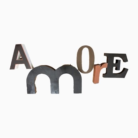 French Industrial Amore Letter Set, 1950s, Set of 5 for sale at Pamono