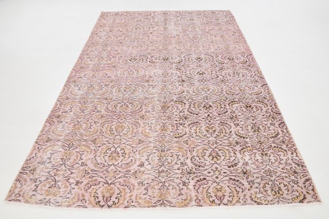 Vintage Pink Rug in Wool for sale at Pamono