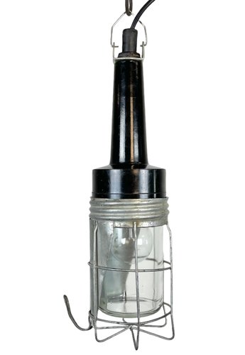 Vintage Industrial Hanging Work Light in Bakelite, 1960s for sale at Pamono