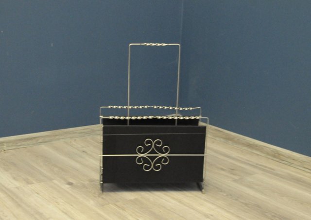 Mid-Century Metal Newspaper Holder, 1960s for sale at Pamono