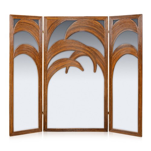20th Century Italian Folding Mirror Screen from Vivai Del Sud, 1970s ...
