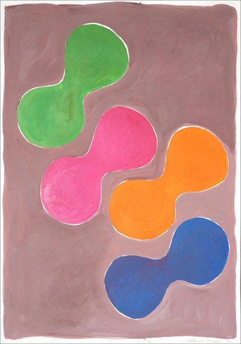 Natalia Roman, Pools of Colours I, 2022, Acryl auf Aquarellpapier bei Pamono kaufen