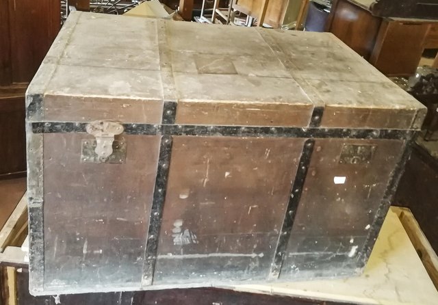Italian Solid Wooden Travel Case with Reinforcements and Hinges in Iron ...