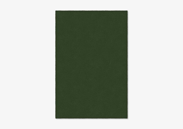 Dark Green Rectangle Plain Rug from Marqqa for sale at Pamono