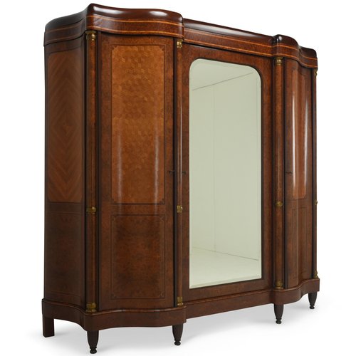Art Deco Root Wood Wardrobe, 1925 for sale at Pamono