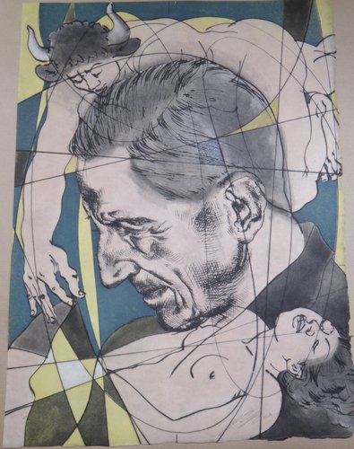 Hans Erni, Martin Bodmer, 1973, Etching for sale at Pamono