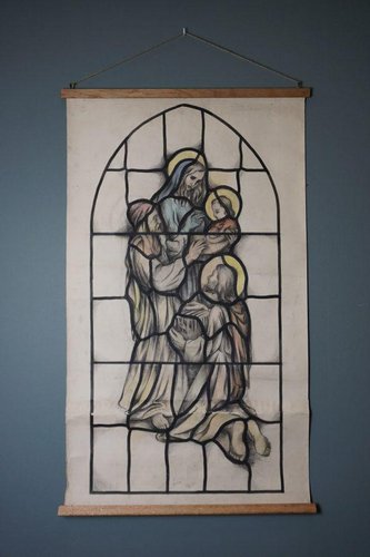 Jos van Dormolen, Mary & Jesus Church Window Design, 20th Century ...
