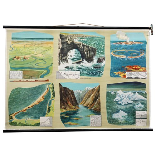 Geological Rollable Wall Chart for sale at Pamono