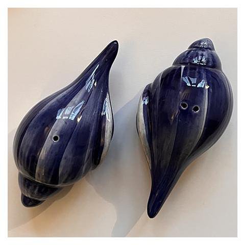 Salt & Pepper Blue Shells by Popolo, Set of 2 for sale at Pamono