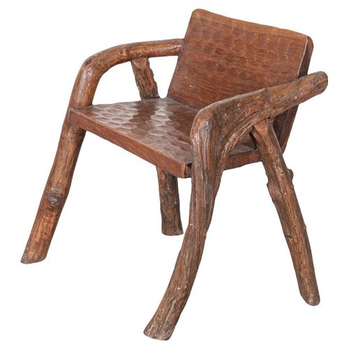 Mid-Century Provincial French Fruitwood Root Chair for sale at Pamono