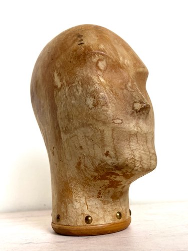 Tête de Modiste Antique en Bois, 1900s en vente sur Pamono