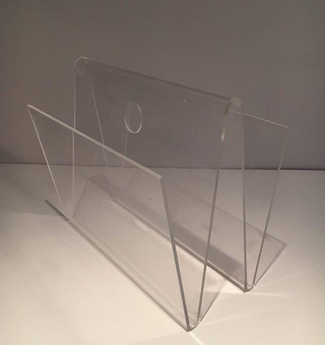 Acrylic Glass Magazine Rack, 1970s for sale at Pamono