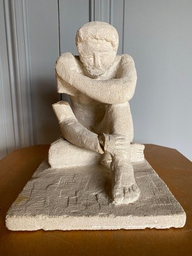 Woman Crouching Sculpture, 1970s, Concrete for sale at Pamono