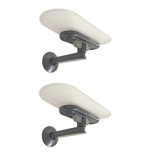 White Jill Wall Sconces by King & Miranda for Areluce, 1980s, Set of 2 ...