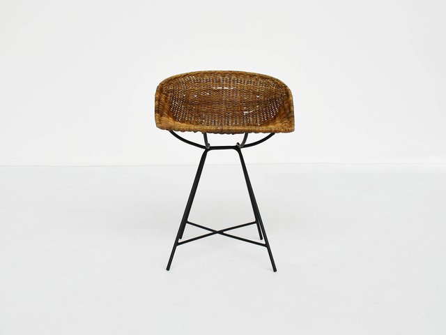 Rattan Hocker von Gastone Rinaldi für Rima, Italien, 1967 bei Pamono kaufen
