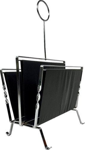 Vintage Vinyl Magazine Rack, 1970s for sale at Pamono