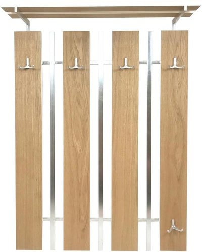 Mid-Century Oak Wall Coat Rack, 1970s for sale at Pamono