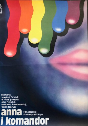 Polish Movie Poster Anna I Komandor by Romuald Socha, 1975 for sale at Pamono