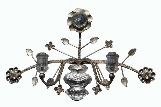 Lead Crystal Wall Lamp from Maison Bagues for sale at Pamono