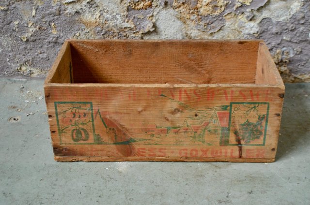 Holzkiste von Alfred Hess bei Pamono kaufen