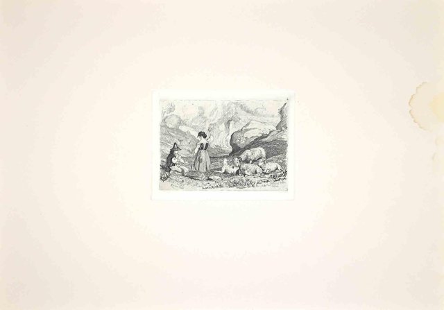 After Charles Coleman, The Shepherd Playing in Roman Countryside ...