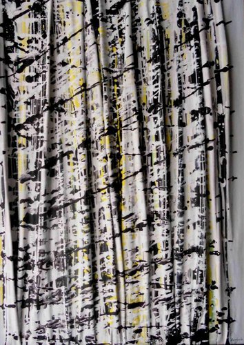 Giuseppe Zumbolo, Schwarz und Weiß mit Gelb, Original Acryl auf Leinwand, 2021 bei Pamono kaufen