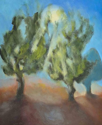 Roberto Cuccaro, Moonlight, Original Oil on Canvas, 2000s for sale at Pamono