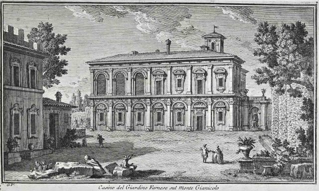 After Giuseppe Vasi, Casino del Giardino Farnese sul Monte Gianicolo ...