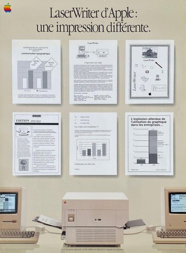 Collectif-Publicité, Apple Laser Writer Advertisement, 1985, Poster on ...