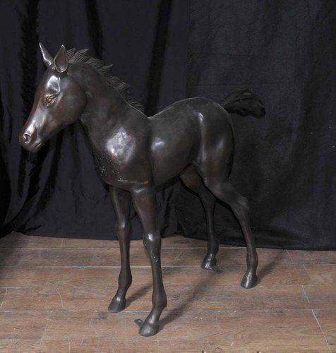 Bronze Horse Foal Colt Pony Statue Architectural Garden Art for sale at ...