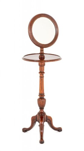 Victorian Shaving Stand with Mahogany Mirror, 1860s for sale at Pamono