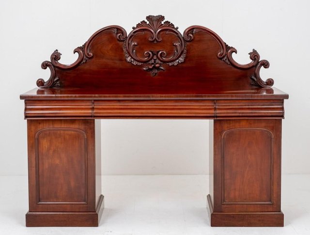 Victorian Mahogany Console Table Sideboard, 1870s for sale at Pamono