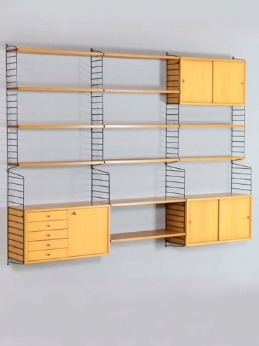 Mid-Century Wall Unit by Nisse String for Ab Sweden, 1950s for sale at ...