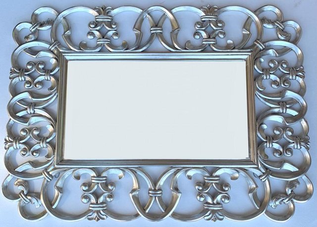 Espejo gótico de vidrio plateado en venta en Pamono