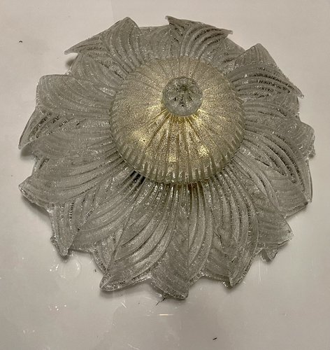 Plafón veneciano grande de cristal de Murano, años 60 en venta en Pamono