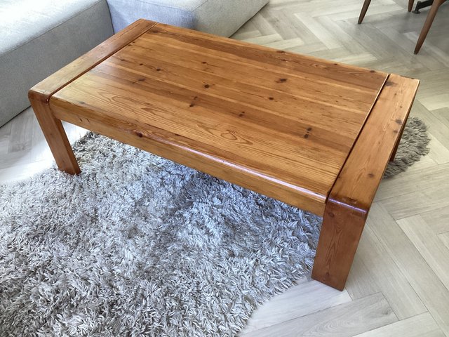 Large Pine Coffee Table, France, 1970s for sale at Pamono