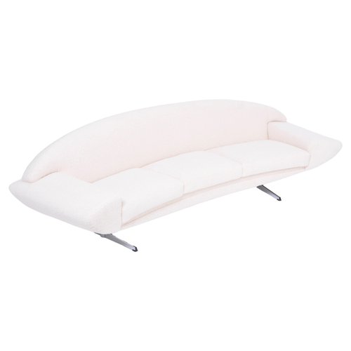 Mid-Century Capri Sofa mit weißem Teddyfell von Johannes Andersen ...