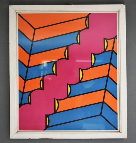 Italian Artist, Geometric Composition, 1970s, Print & Mixed Media ...