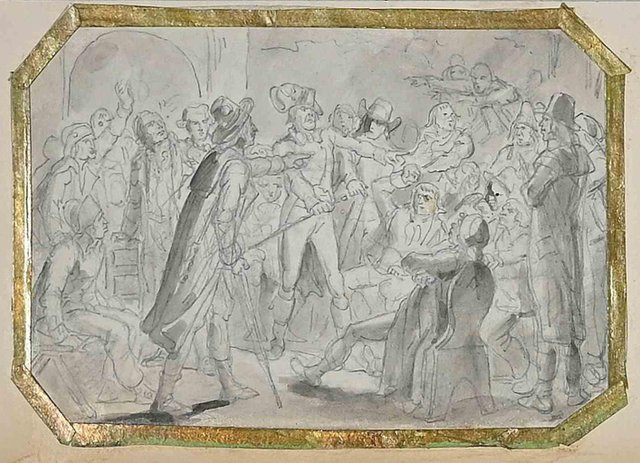 Jules David, The Final Decision's Night, disegno a matita originale ...