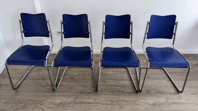 B11 Freischwinger von Jean Prouvé für Tecta, 4er Set bei Pamono kaufen