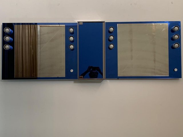 Specchio modulare e mobiletto di Veca, anni '70, set di 3 in vendita su ...