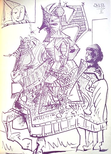 Pablo Picasso, Knight and Valet, Lithograph, 1962 for sale at Pamono