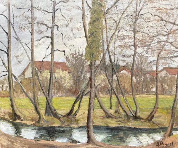 Jean-François Chomel, Vesegnin, Ain, 1963, Oil on Canvas for sale at Pamono