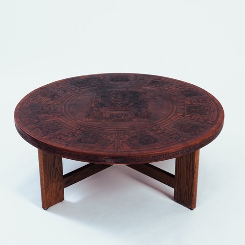 Vintage Leather Inca Coffee Table by Angel Pazmino for Muebles De ...